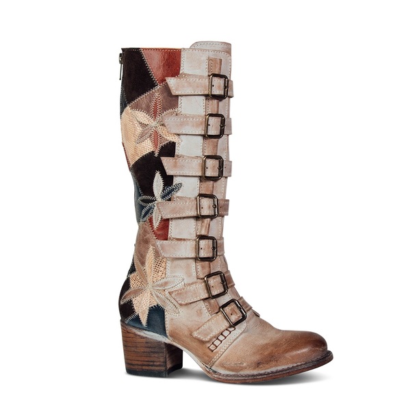 Freebird by Steven | Shoes | Rarefreebird Cassidy Taupe Patchwork Boots ...